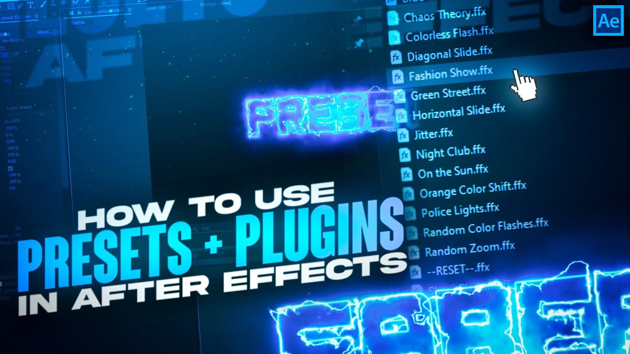 How to use presets + plugins in Adobe After effects | Saber plugin in ...
