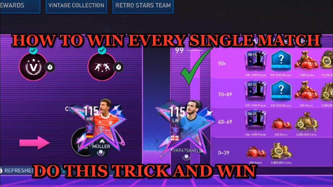 DO THIS TRICK AND WIN EVERY SINGLE MATCH IN RETRO EVENT IN FIFA MOBILE ...