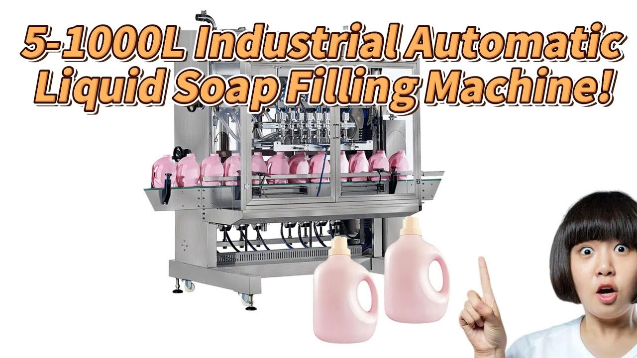 5 1000L Industrial Automatic Liquid Soap Filling Machine! - YouTube