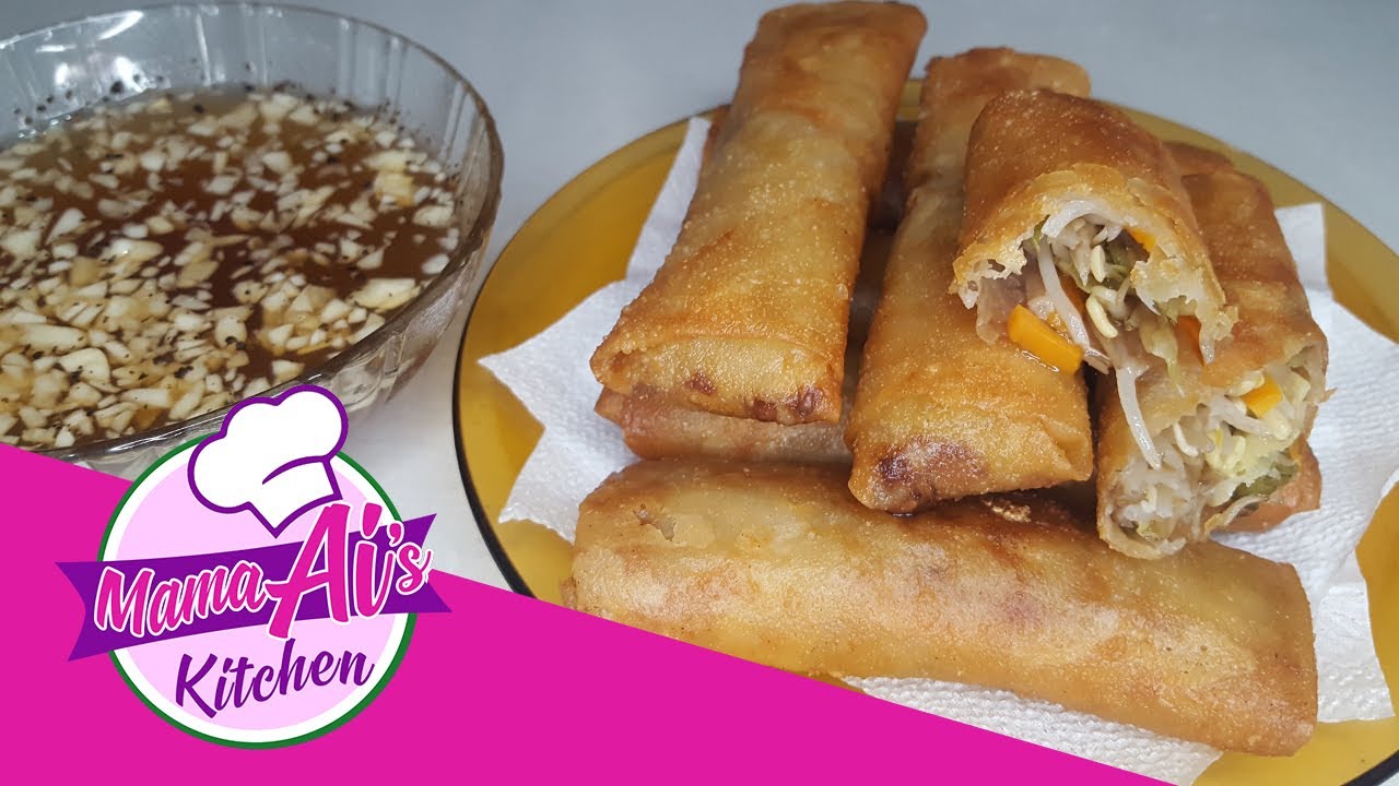 Lumpiang Togue Pinoy Style / NO Meat Lumpiang Togue - YouTube