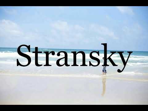 How To Pronounce Stransky🌈🌈🌈🌈🌈🌈Pronunciation Of Stransky - YouTube