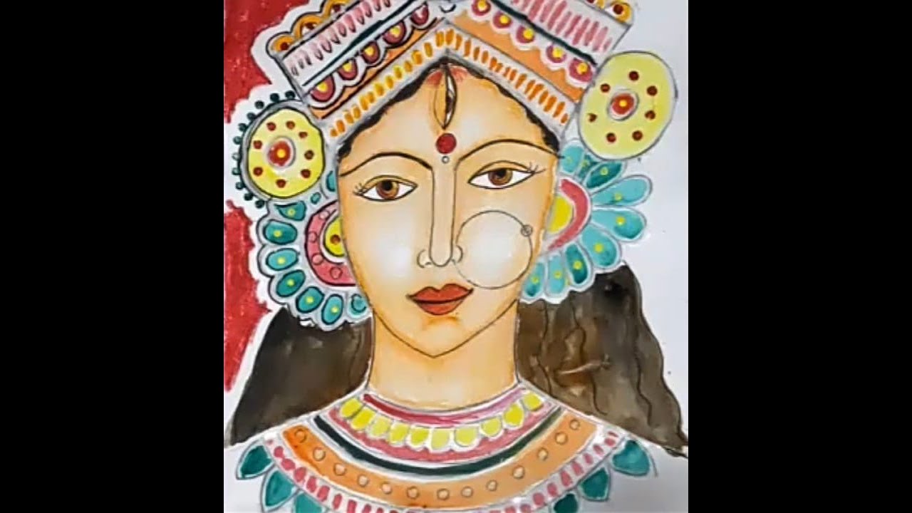 DRAWING TUTORIAL FOR KIDS | DURGA PUJA SPECIAL ARTWORK | KIDS LEARNING ...