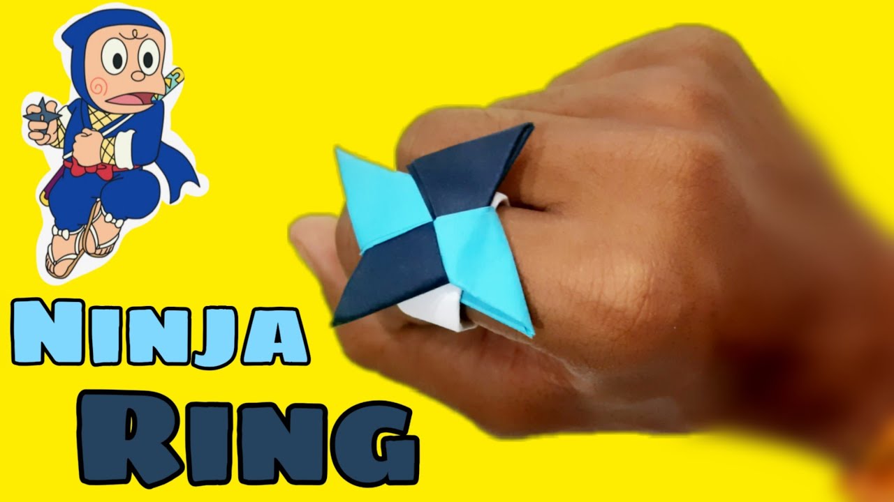 Ninja Star Ring Origami | ( EASY ) Ninja Star Ring | (SHURIKEN) - YouTube
