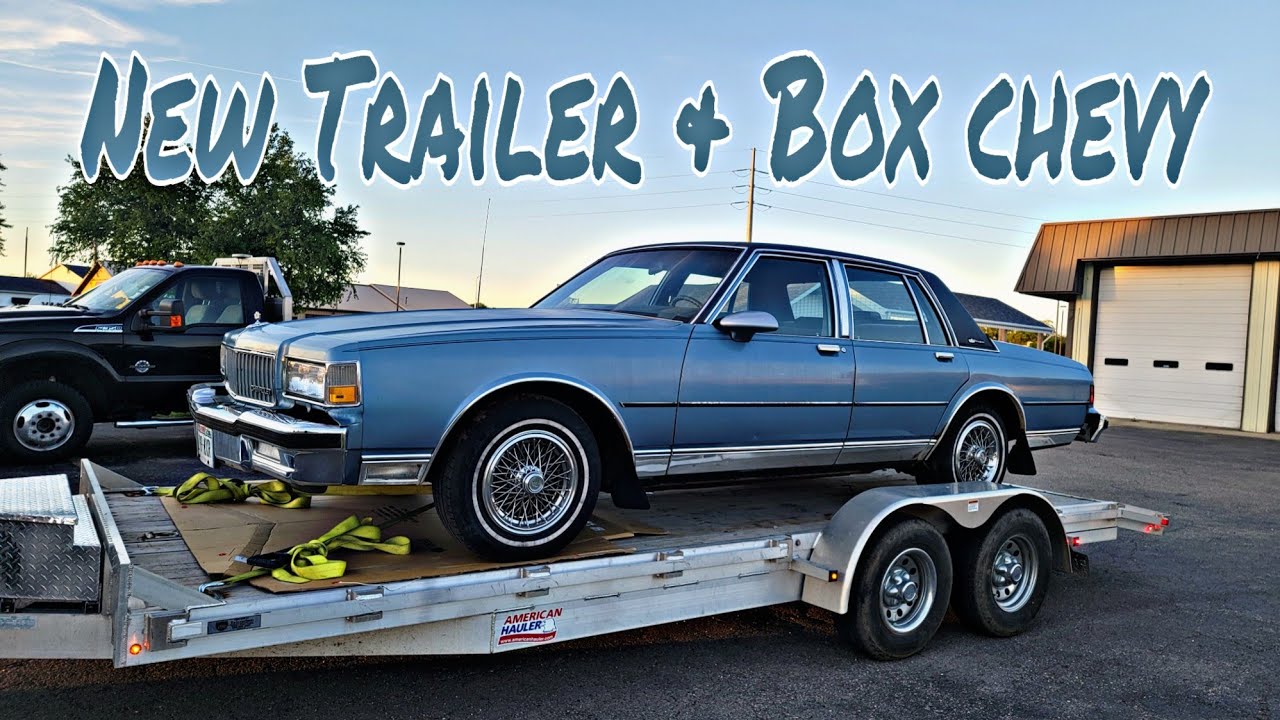 Aluminum car trailer & 1989 chevy caprice Brougham at the same time ...