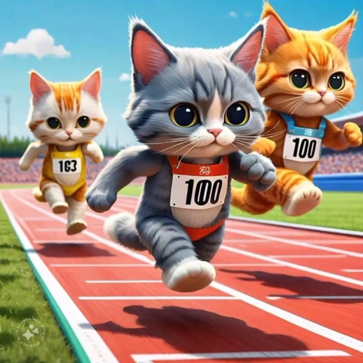 cat race 😂😁🥺#meow #youtube #catlover #funny #cartoon #magarmacch # ...