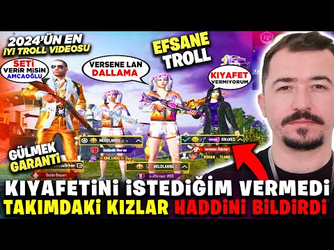 KIYAFETİNİ İSTEDİM VERMEDİ - TAKIMA GELEN KIZLAR HADDİNİ BİLDİRDİ - PUBG MOBİLE TROLL