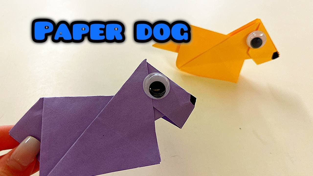 Origami DOG easy/how to make a paper dog - YouTube