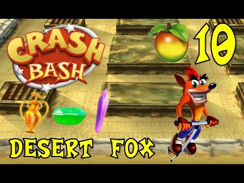 Crash Bash - Wumpa 10: Desert Fox (Trophy/Gem/Crystal Challenge) - YouTube