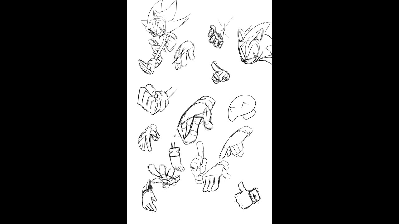 a quick hand tutorial for sonic the hedgehog hands - YouTube