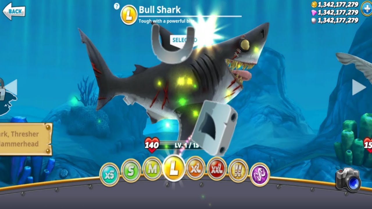 NEW EVIL BULL SHARK UNLOCKED AND EVIL BULL SHARK GAMEPLAY - Hungry ...