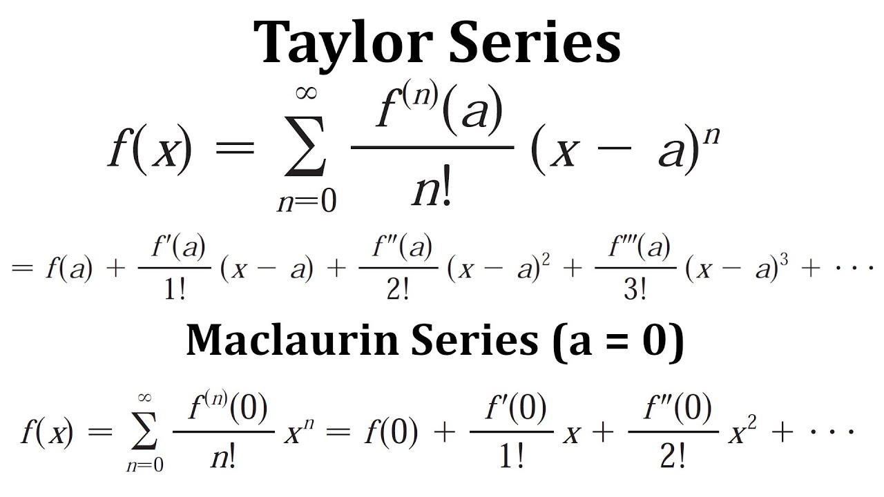 Maclaurin Series Formula Vs Taylor Series Infoupdate