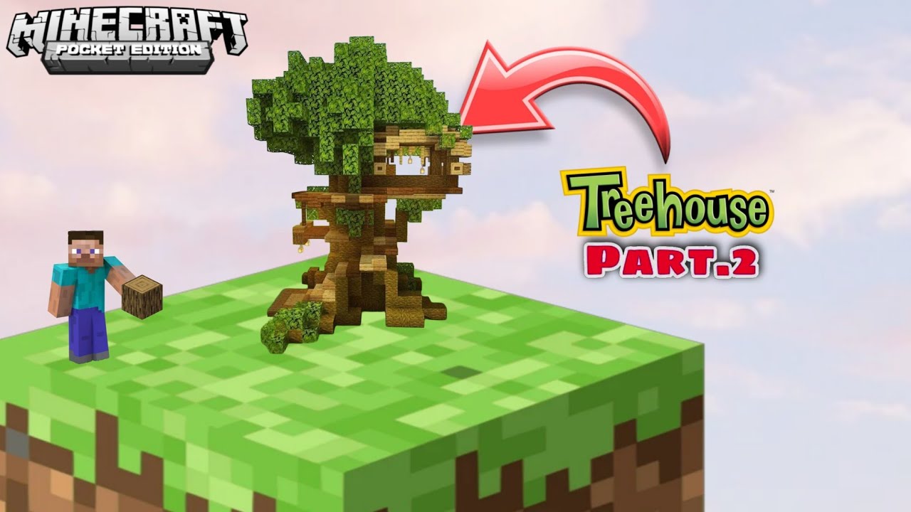 MAKING TREE HOUSE IN MINECRAFT ONE BLOCK 🤯 #minecraft #treehouse - YouTube