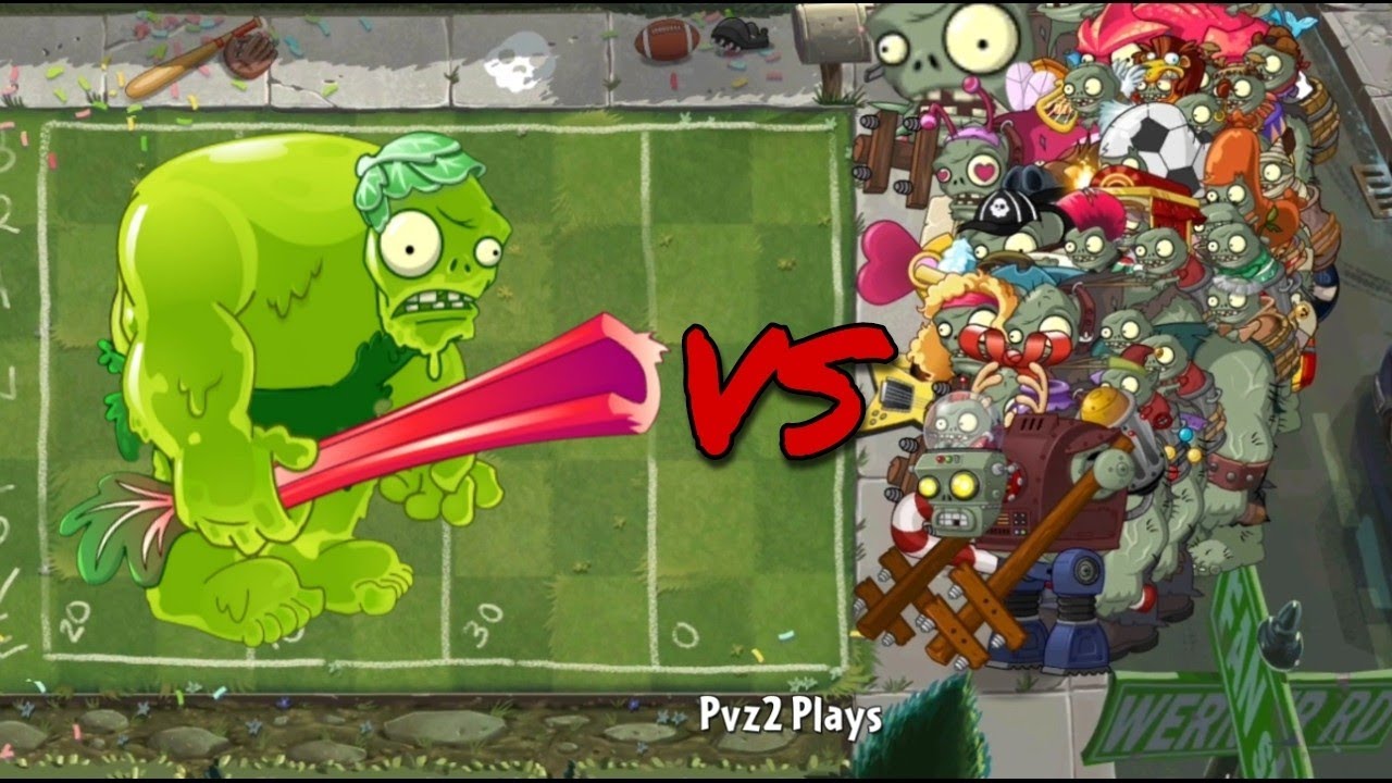 Pvz2 - Zomboid Gargantuar VS. ALL Gargantuar - YouTube