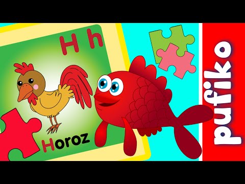 Kırmızı Balık | Alfabe | Yapboz | Bulmaca | H Harfi | Puzzle | Hayvanlar | Pufiko