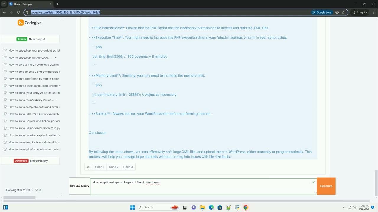 how to split and upload large xml files in wordpress - YouTube