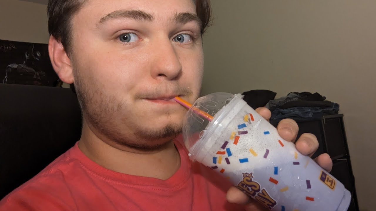 trying the new grimmis shake from McDonald's - YouTube