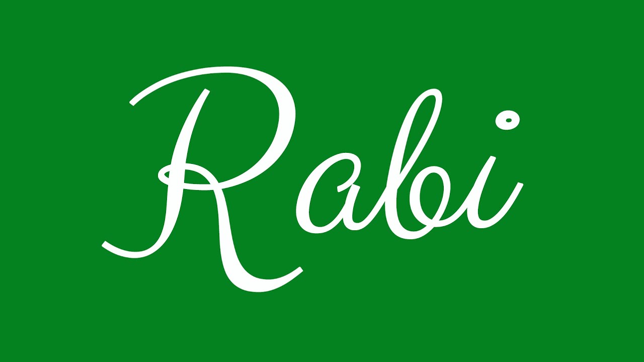 Learn how to Sign the Name Rabi Stylishly in Cursive Writing - YouTube