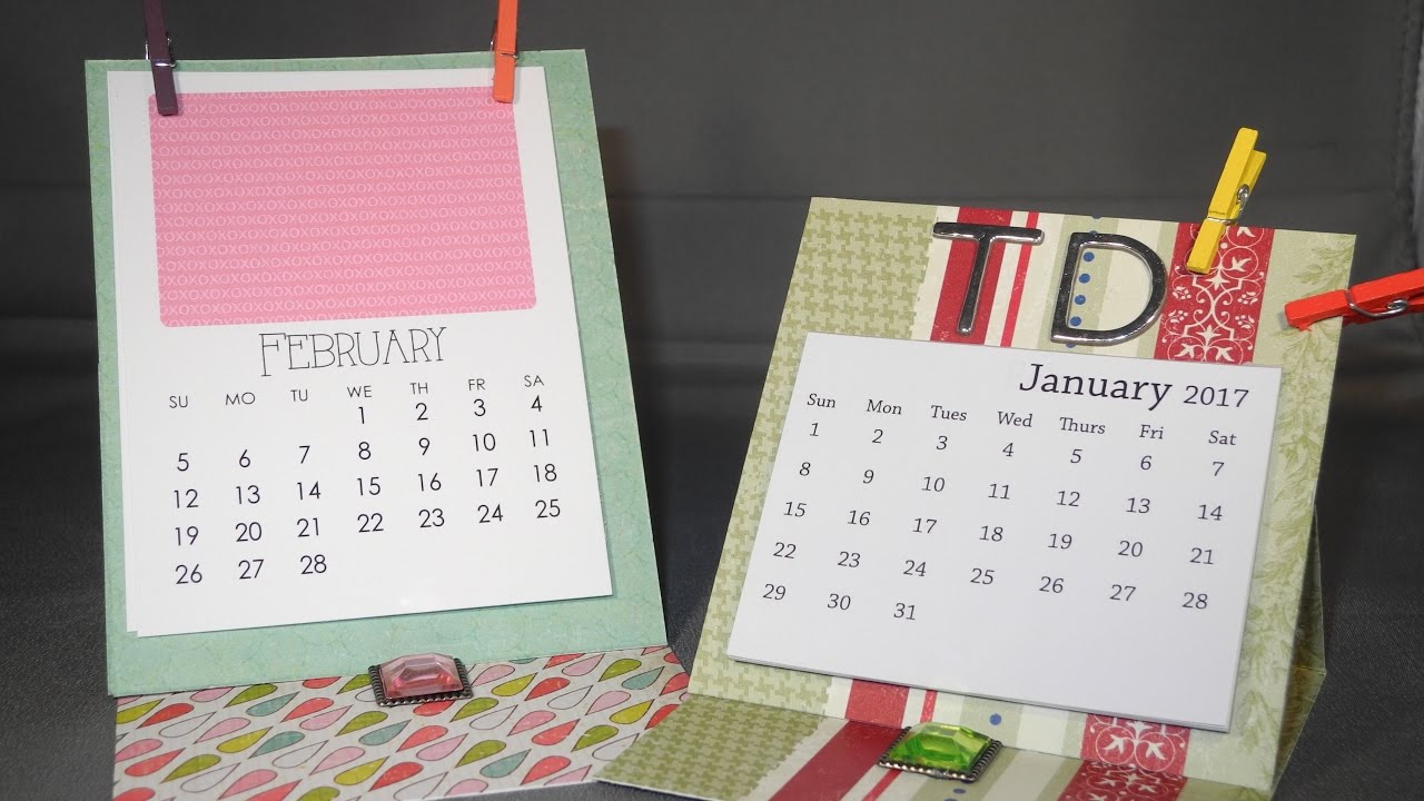 Easel Card - Simple Calendar Holder - YouTube