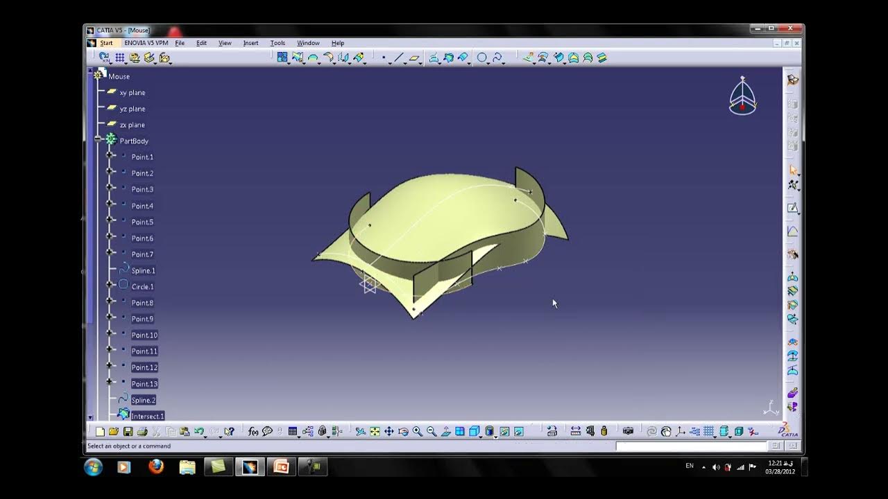 Catia Tutorials (Generative Shape Design mouse) - YouTube