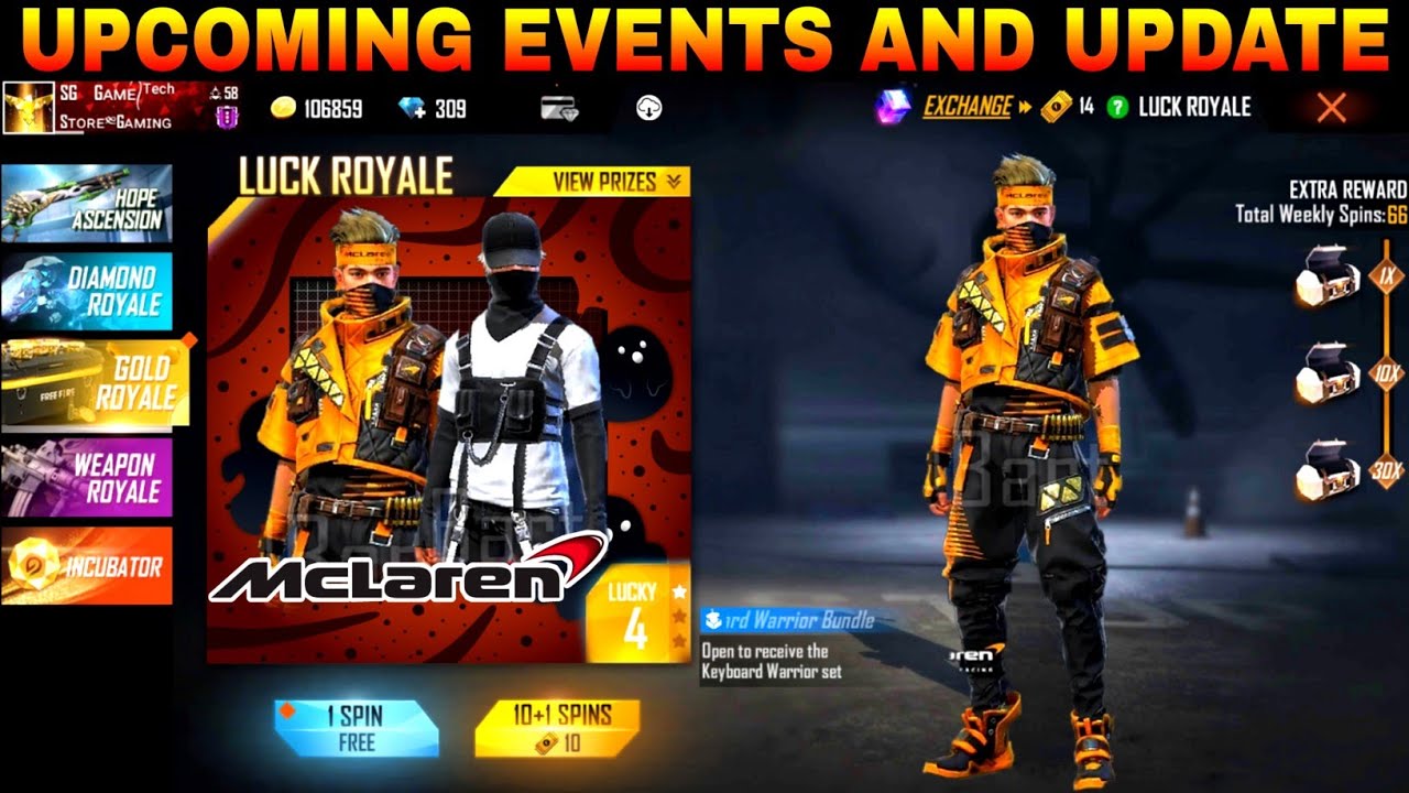 Upcoming Events And Redeem Code || Rampage Bundle Claim In Free fire ...