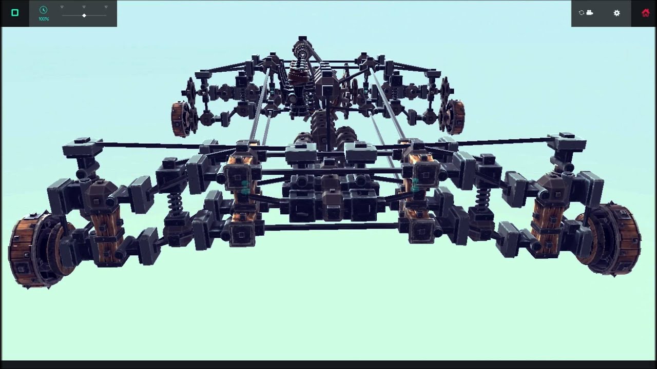 Besiege - Steam Turbine Vehicle with many mechanisms - YouTube