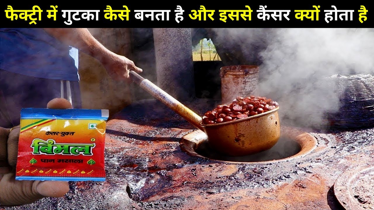 देखिये कैसे फैक्ट्री में कांच का चुरा मिलाकर गुटका बनाया जाता है | Pan ...