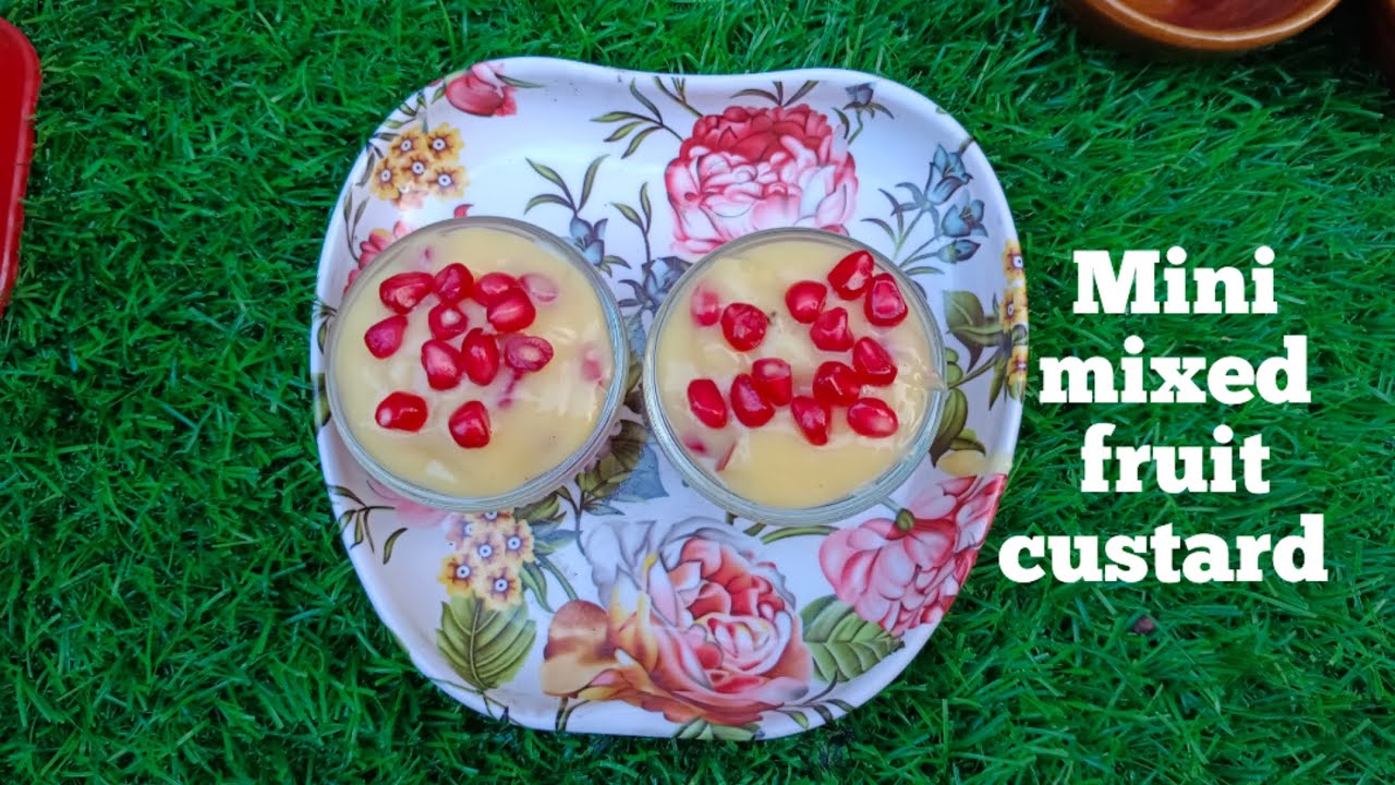 Mini mixed fruit custard | Kids special | Tiny mixed fruit custard ...