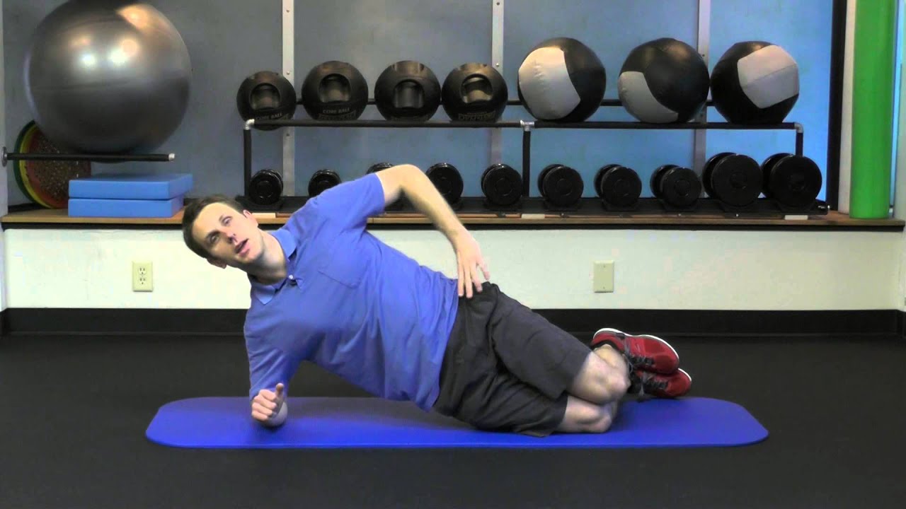 Side plank with hip abduction -- pelvis & spinal stability - what to ...