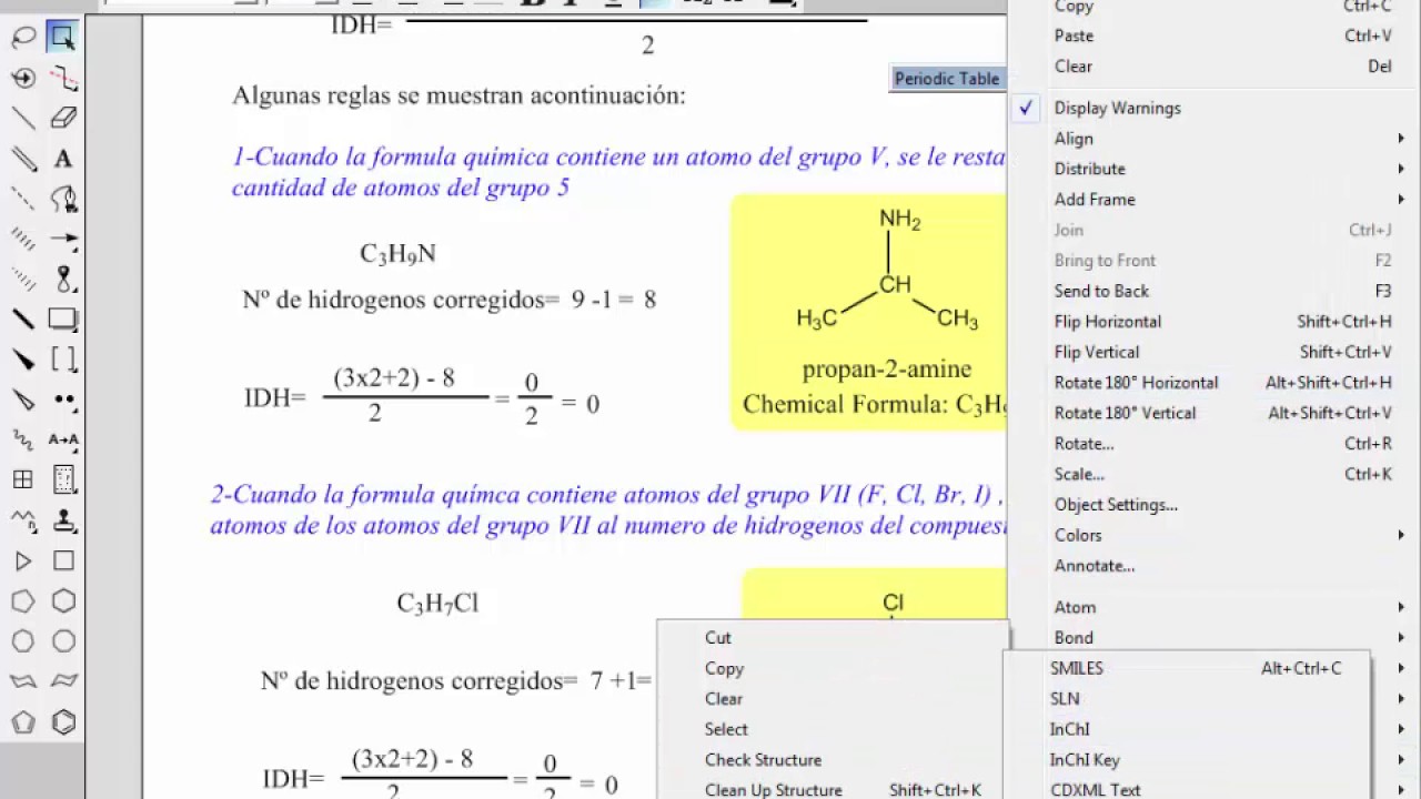 Índice de Deficiencia de Hidrógeno- IDH- Identificación de Compuestos ...