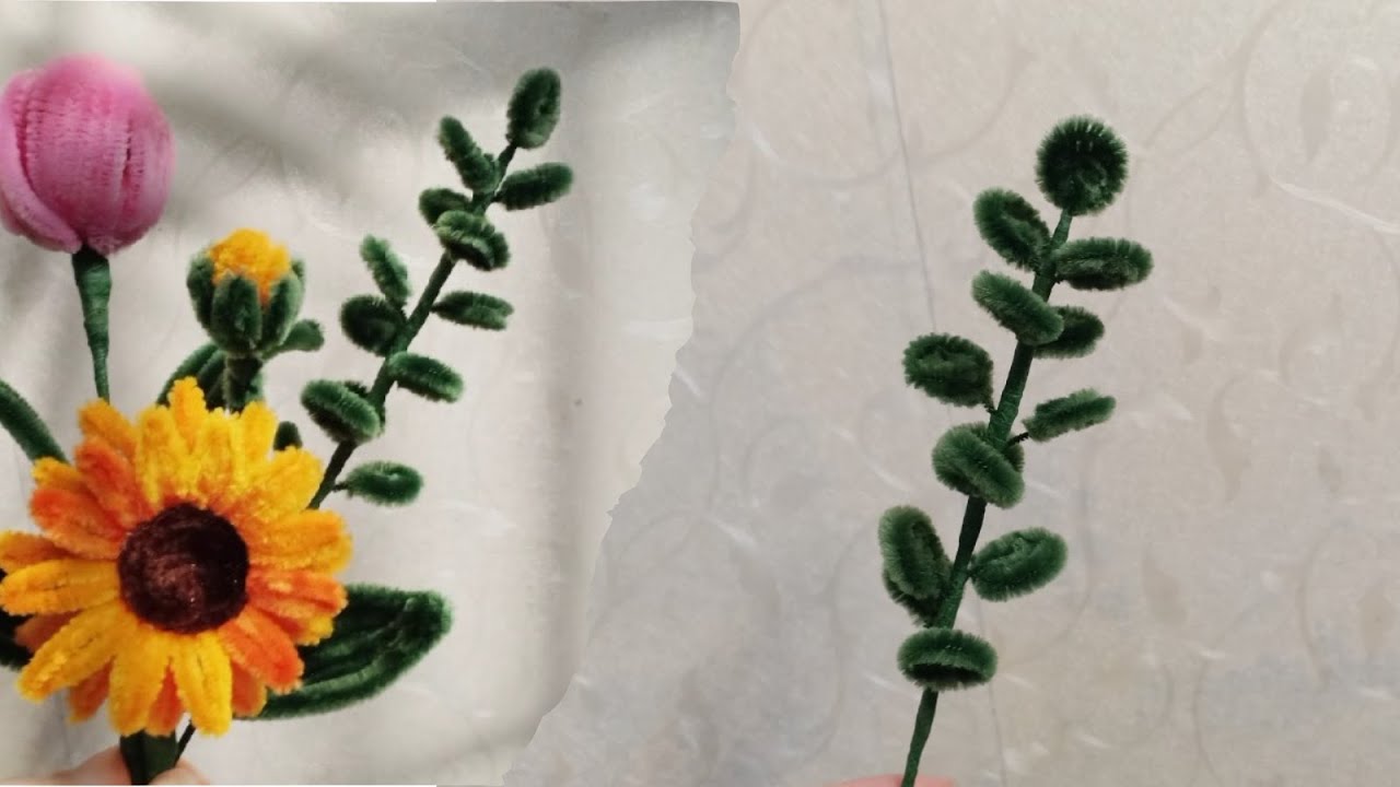 How To Make Green tree branches Tutorial | DIY Pipe Cleaner - YouTube