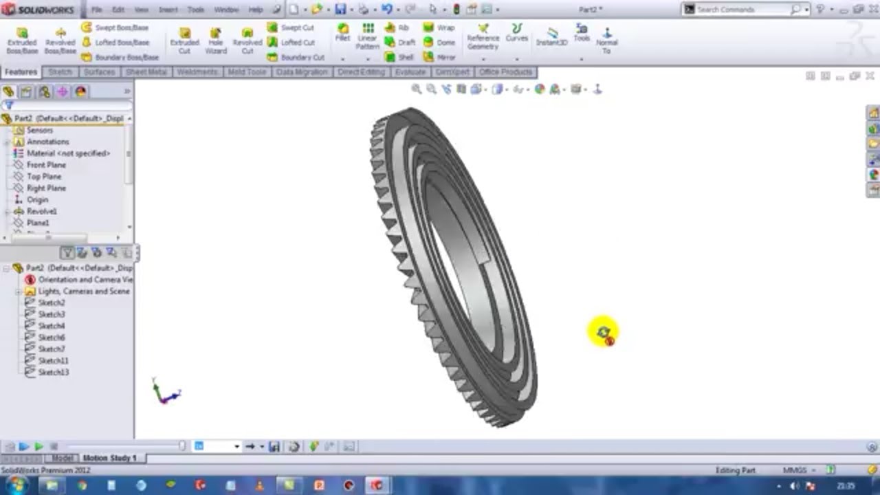 solidworks tutorial #17 : how to create sketch 3jaw chuck part no 2 ...