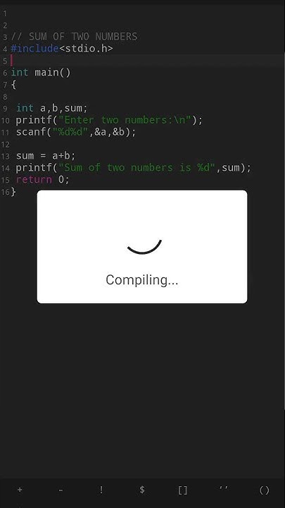 program two find sum of two numbers in c language - YouTube