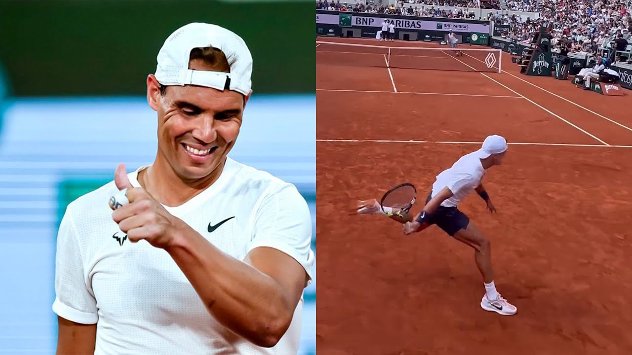 Nadal vs Rune CRAZY POINTS from the Practice Match - Roland-Garros 2024 ...