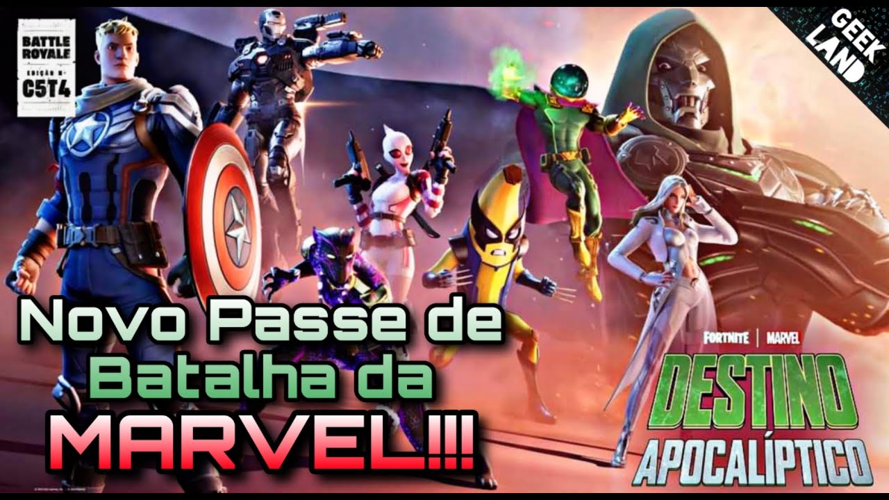 Conferindo O NOVO Passe Da MARVEL No FORTNITE!!! - YouTube