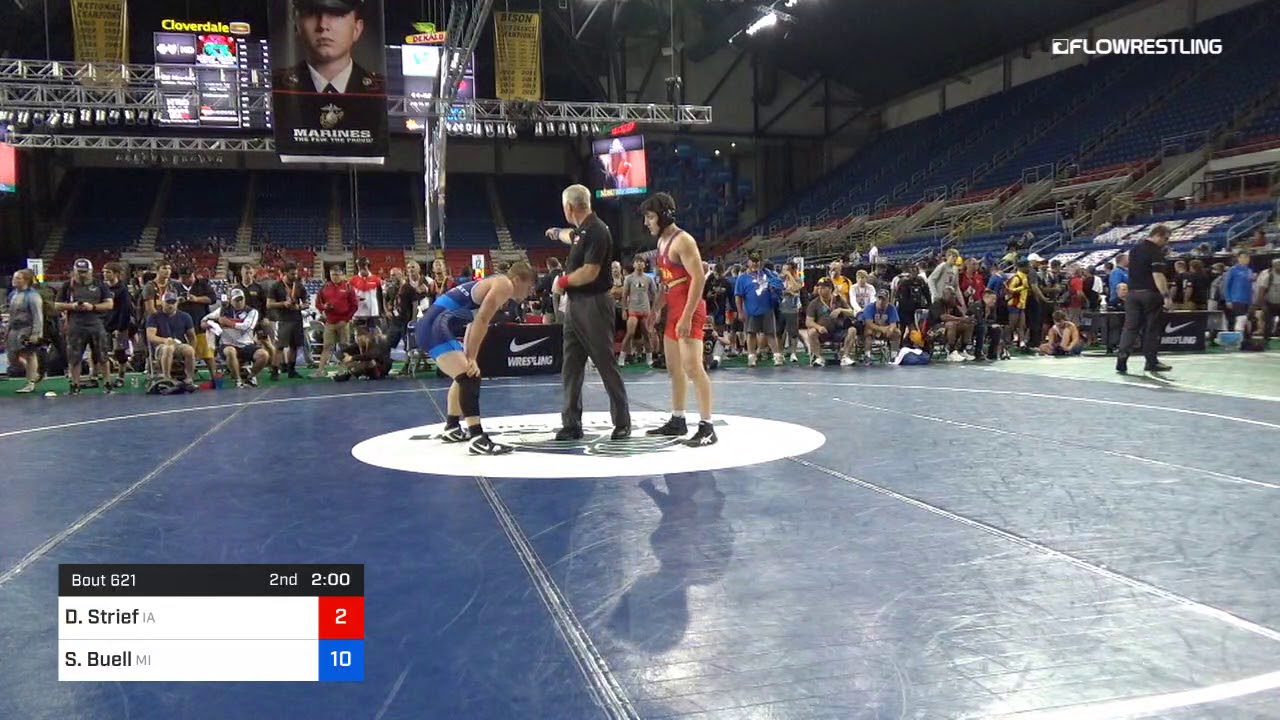 152 Lbs Rnd Of 64 Deven Strief Iowa Vs Stoney Buell Michigan - YouTube