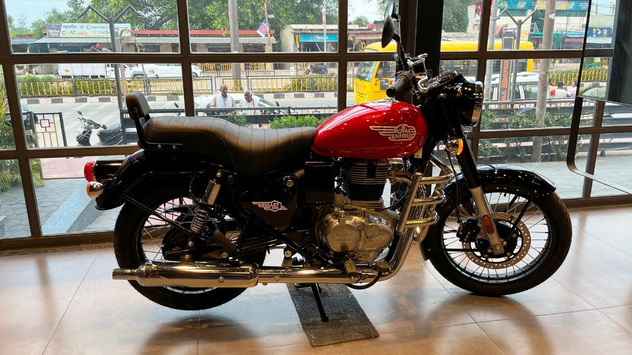 2024 New Royal Enfield Bullet 350 Red Color Detail Review With on road ...