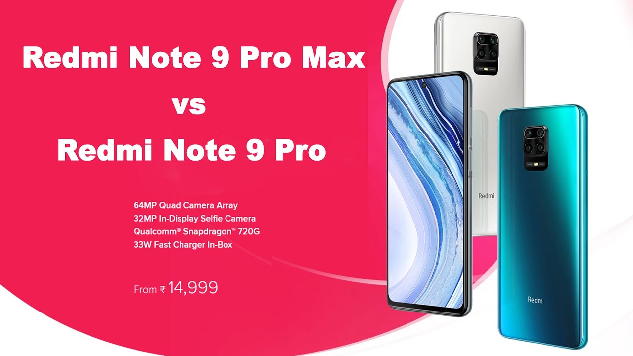 Redmi Note 9 Pro vs Redmi Note 9 Pro Max - YouTube