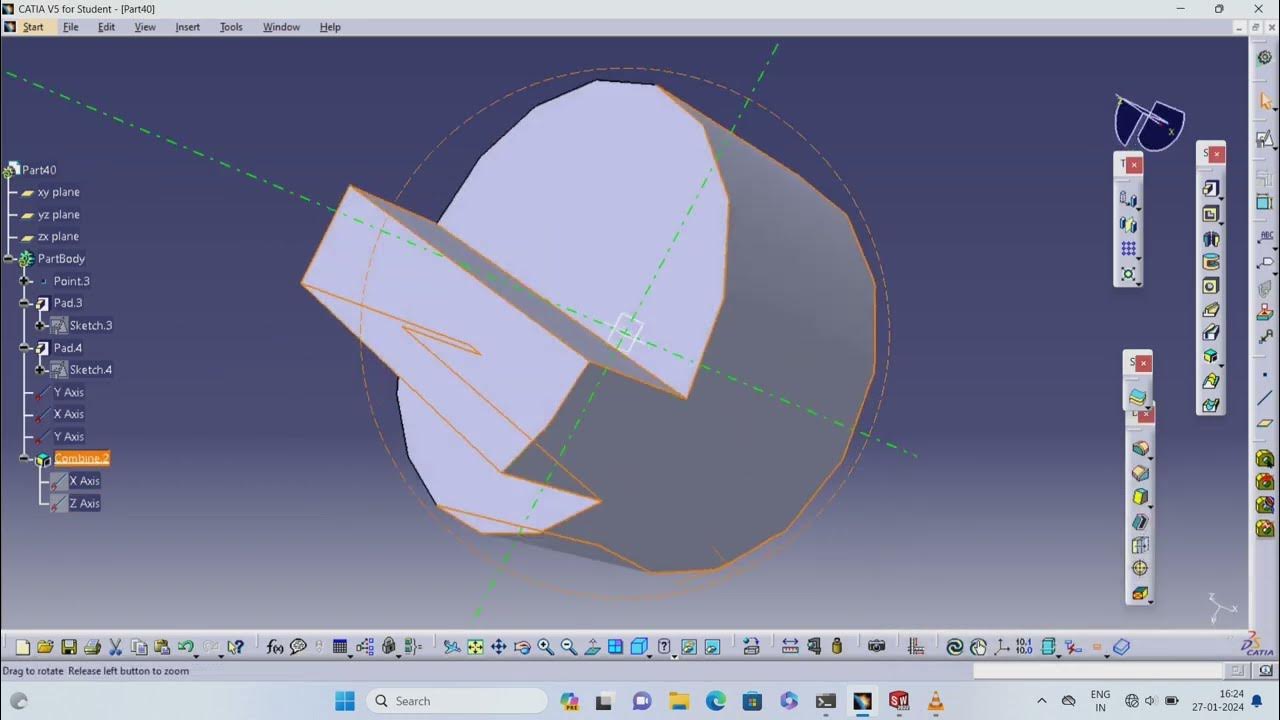 Mastering Solid Combine in CATIA V5: Advanced Techniques for 3D Modeling#catiav5 ‎@donmech7 ...