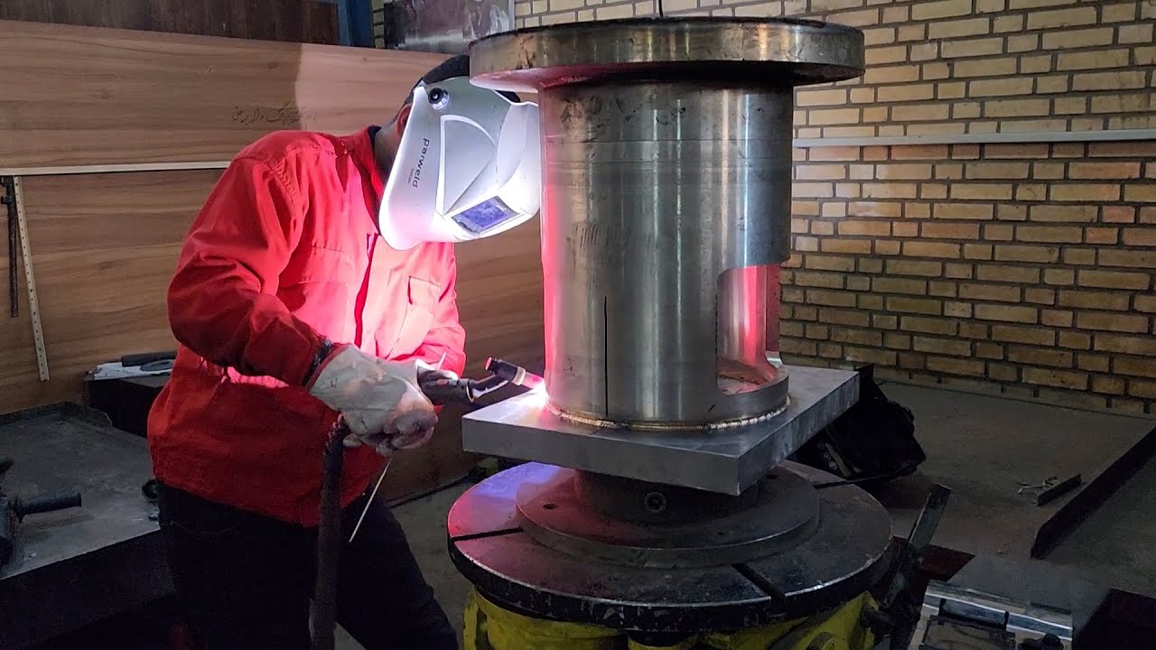 Pipe to flange fillet welding by TIG welding - YouTube