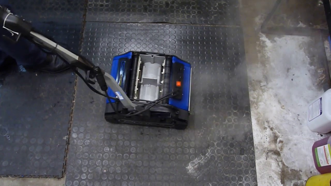 Duplex cleaning dimpled rubber flooring - YouTube