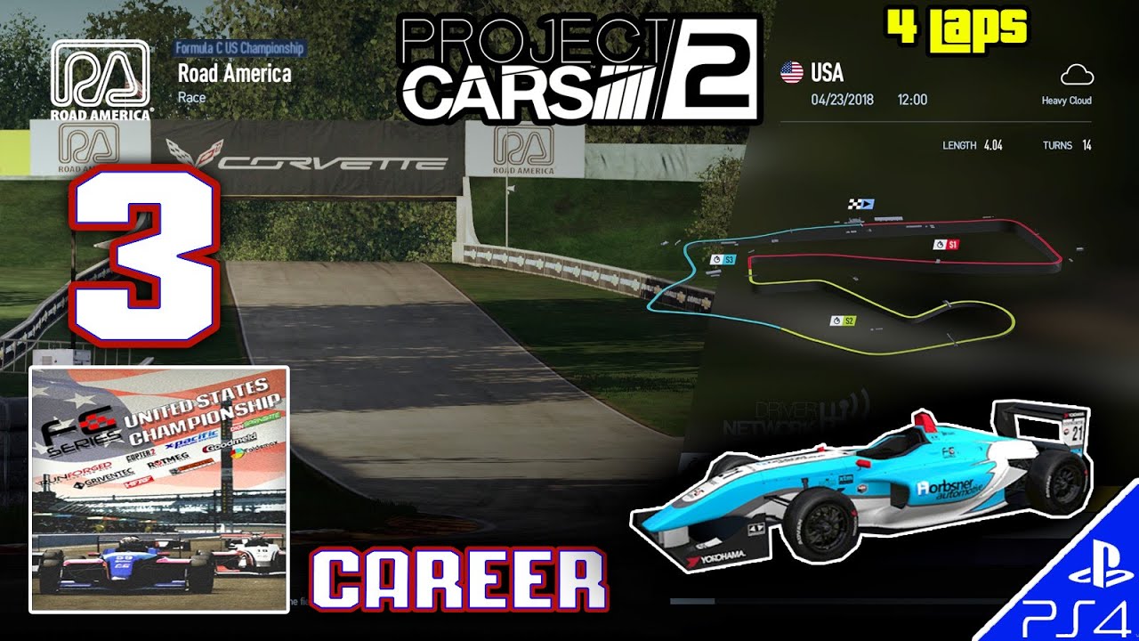Project CARS 2 | CAREER | FORMULA C US CHAMPIONSHIP | #3 | Road America ...