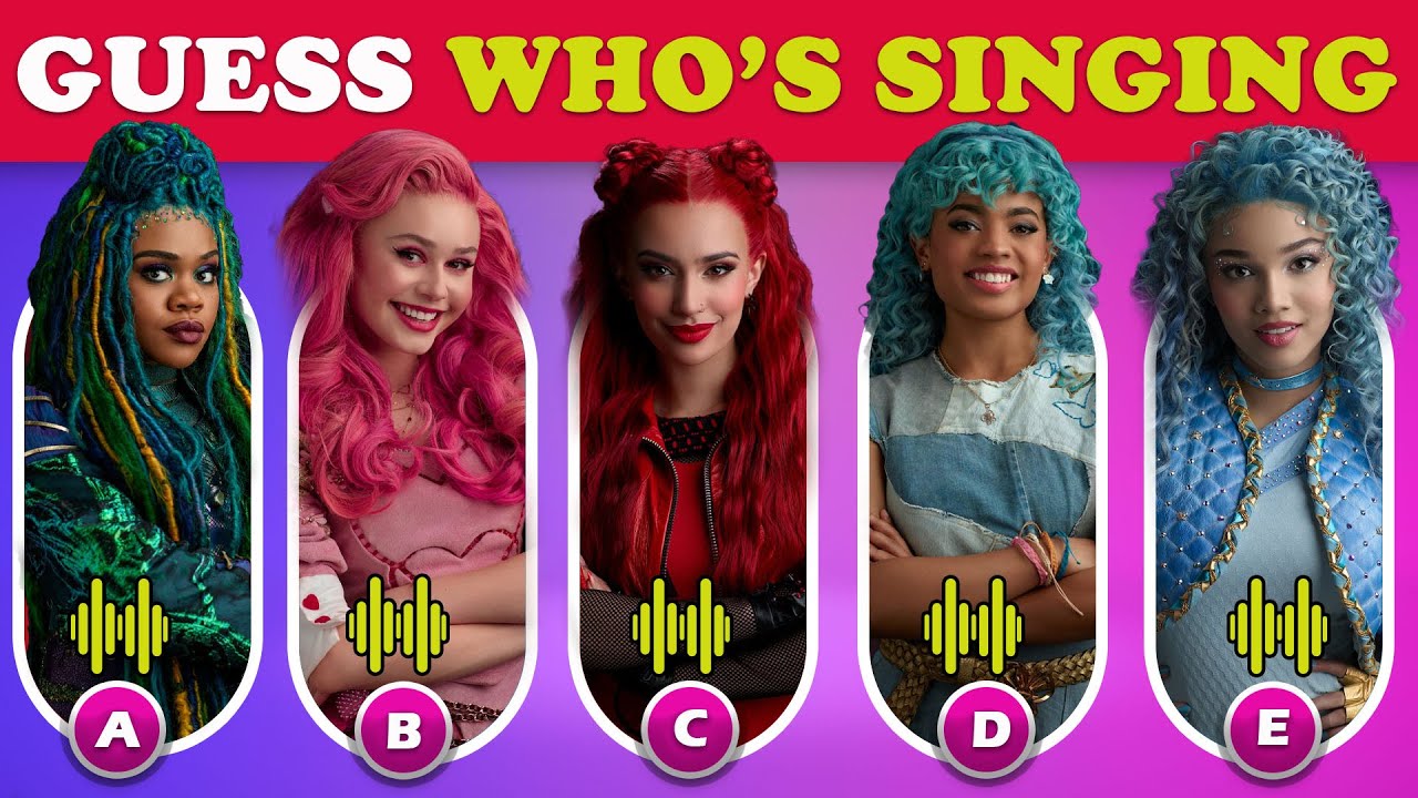 Guess Who's SINGING 🎵 Descendants: The Rise of Red ️ Red, Chloe, Jay ...