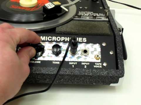 Hilton Micro-75B Turntable Testing Microphone Input 1 - YouTube