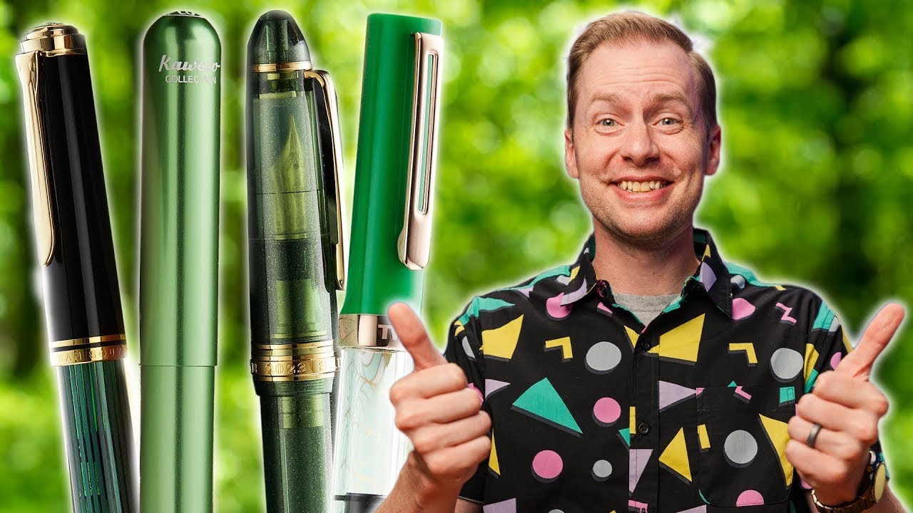 10 Awesome GREEN Fountain Pens! - YouTube