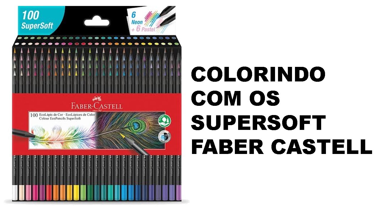 COLORINDO JARDIM SECRETO COM OS SUPER SOFT 100 CORES DA FABER CASTELL ...