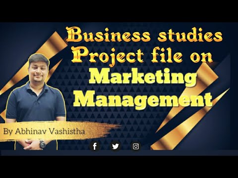 Business Studies Project file class 12th Marketing management - YouTube