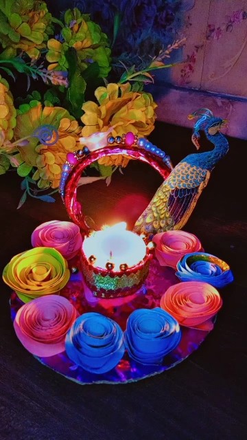 DIY bangle candle stand/ diwali decoration idea/using old bangles # ...