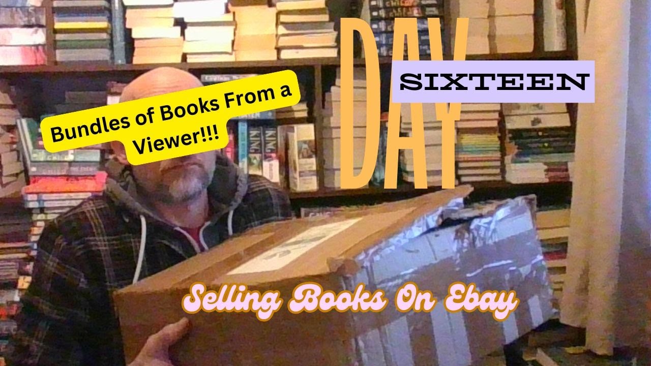 Day Sixteen Selling Books On eBay - Unboxing a big bundle of books sent ...
