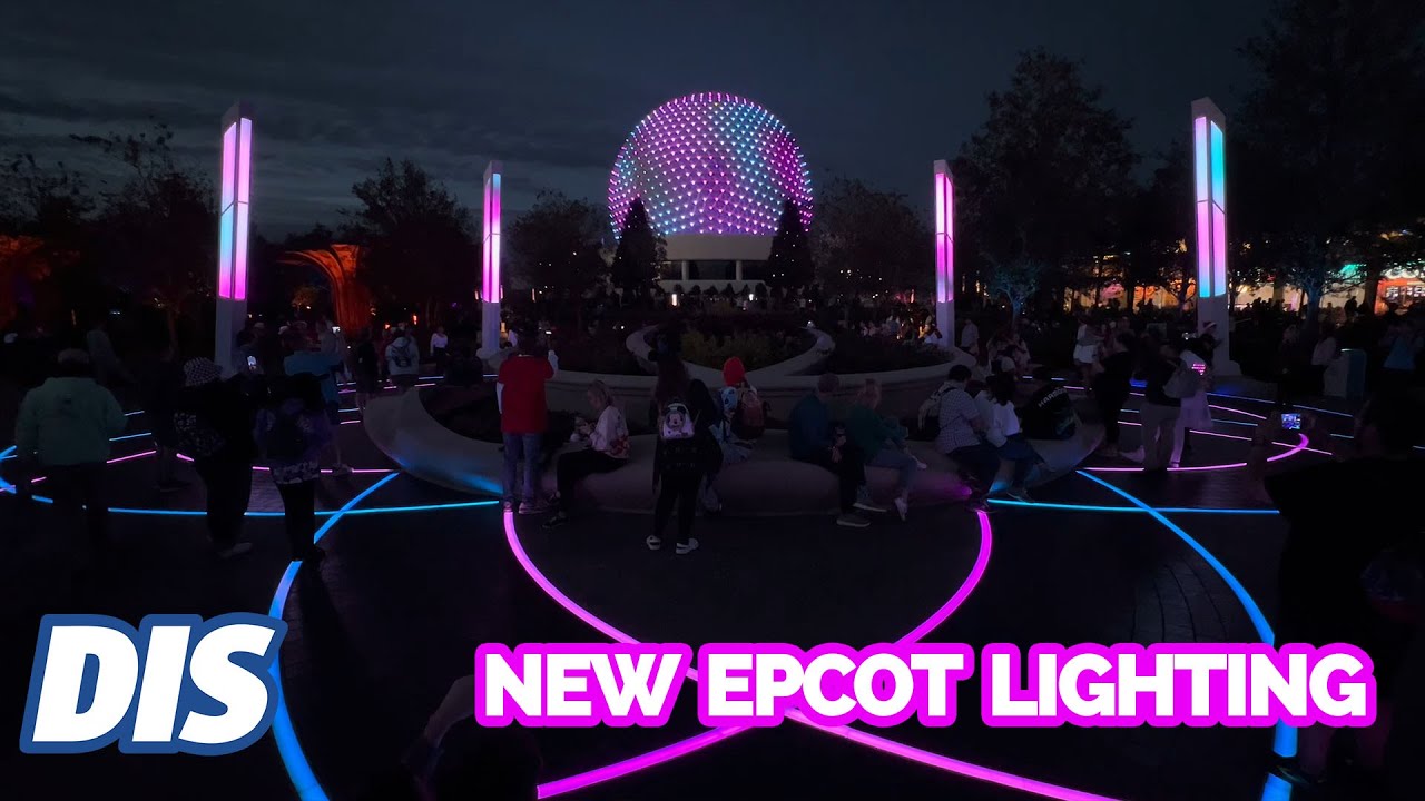 New EPCOT Lighting Activation in World Celebration Gardens - YouTube