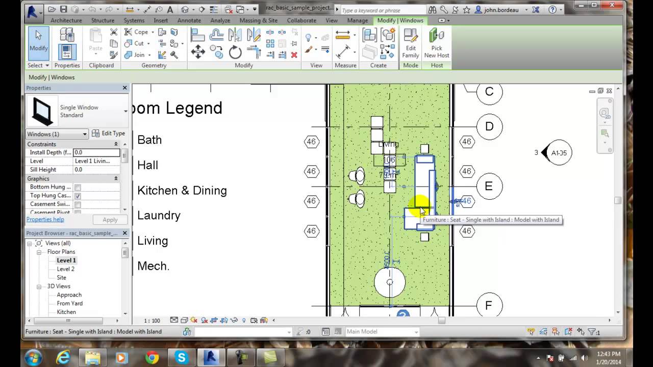 Revit 01-06 Status Bar - YouTube